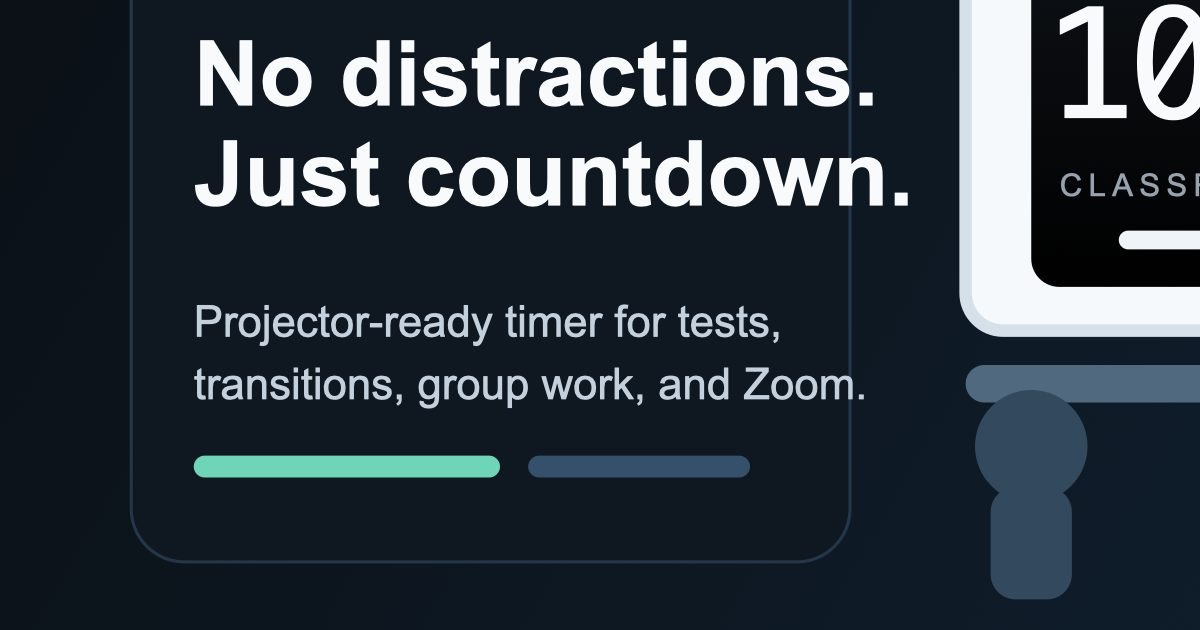 Fullscreen Timer for Classroom: No Distractions, Just Countdown
